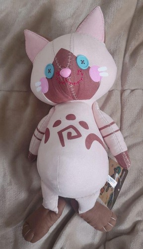 Capcom Monster Hunter Airu Palico Plush Doll Embroidered Face Button ...