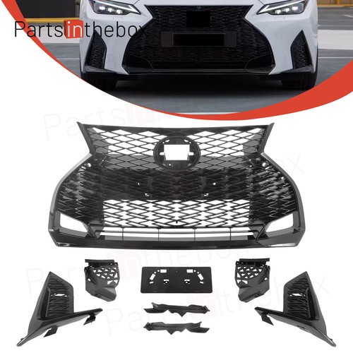 Front Grille For 2021-2023 Lexus IS350 IS500 w/ Sensor Holes Fog Light ...