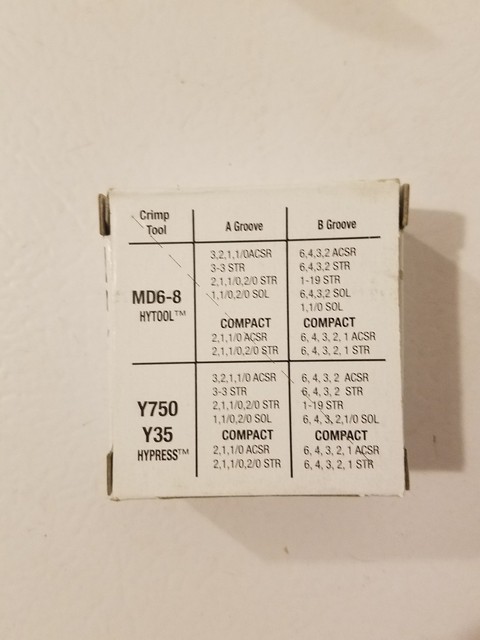 NOS BURNDY HYCRIMP Compression Tap Yho-150 for sale online | eBay