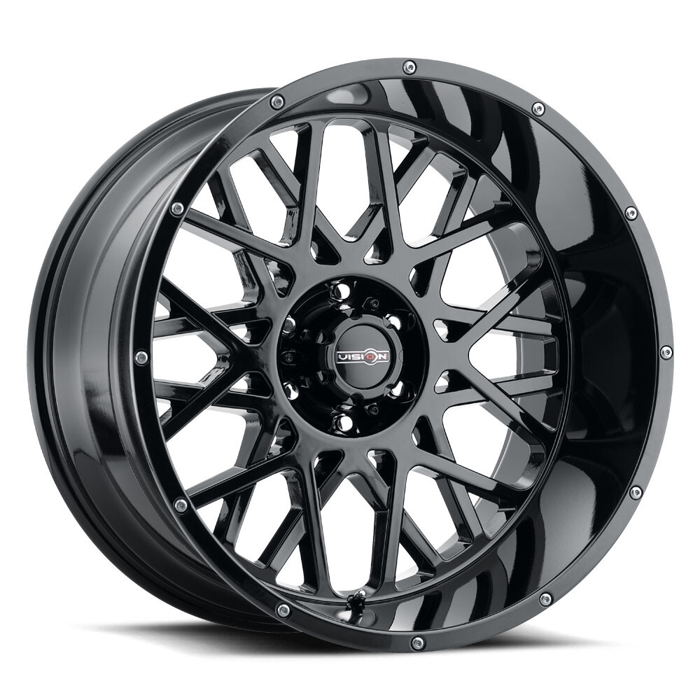 4 New 20x12 Vision 412 Rocker Gloss Black 6x135 ET-51 Wheels Rims | eBay