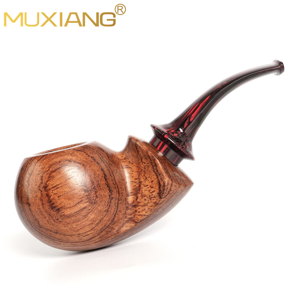 Freehand Blowfish Pipe Rosewood Smoking Pipe Handmade Bent Curved ...