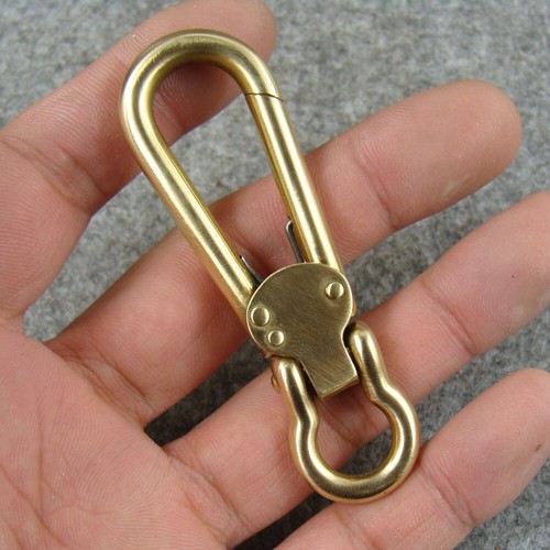 Solid Brass Key Chain Holder Keyrings With Snap Hook Men's Belt Clip ...