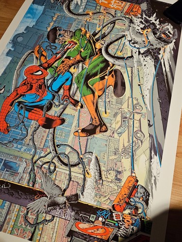 Sutfin Spider Man vs Doc Oc Mondo Screenprint New | eBay