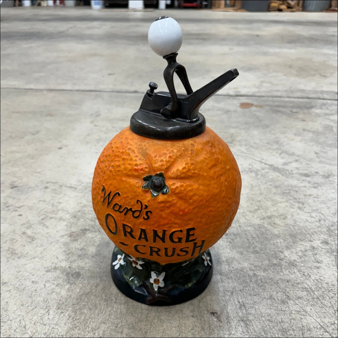 Original Antique Ward’s Orange Crush Counter top ceramic Syrup ...