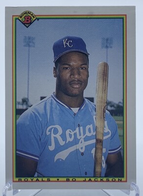 1990 Topps Bowman MLB Kansas City Royals Bo Jackson Baseball Card #378 ...