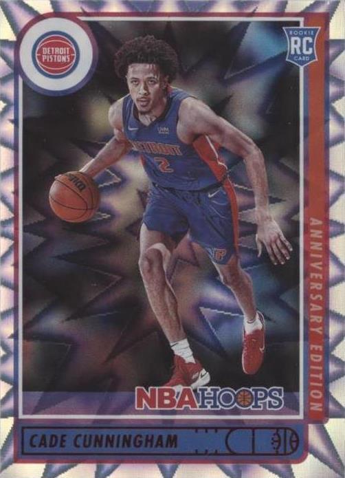2021-22 Panini NBA Hoops - Rookies Cade Cunningham #201 Anniversary ...
