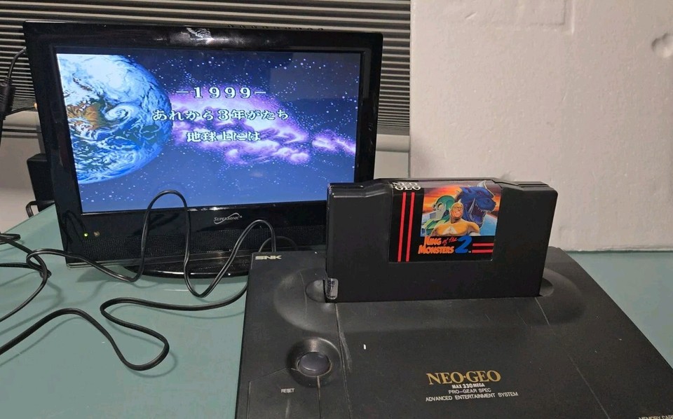 SNK NEO GEO AES Console In Box + 4 Games Tested And Working!! Read ...