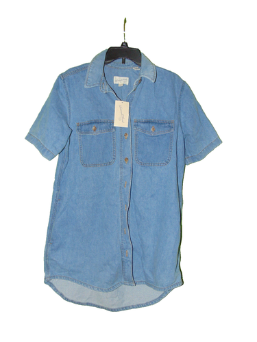 Universal Threads Denim Jean Shirt Dress Small Women New | eBay