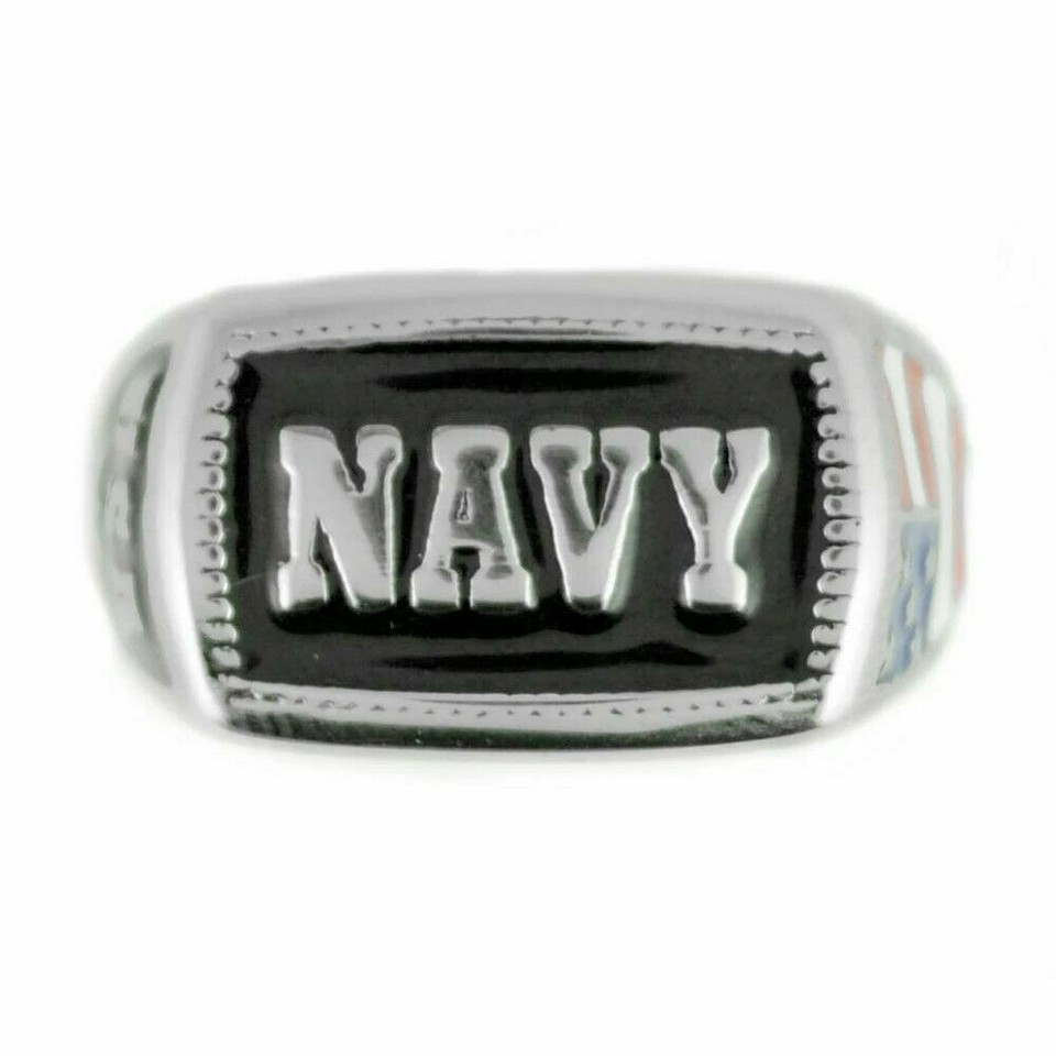 Unisex Stainless Steel NAVY Ring 124 | eBay