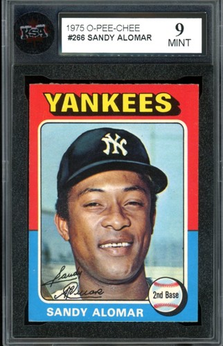 1975 TOPPS OPC O PEE CHEE MLB Baseball #266 Sandy Alomar KSA 9 MINT N Y ...