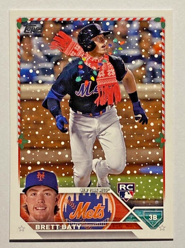 2023 Topps Holiday #H151 BRETT BATY RC Scarf RARE Mets 515 SSP | eBay