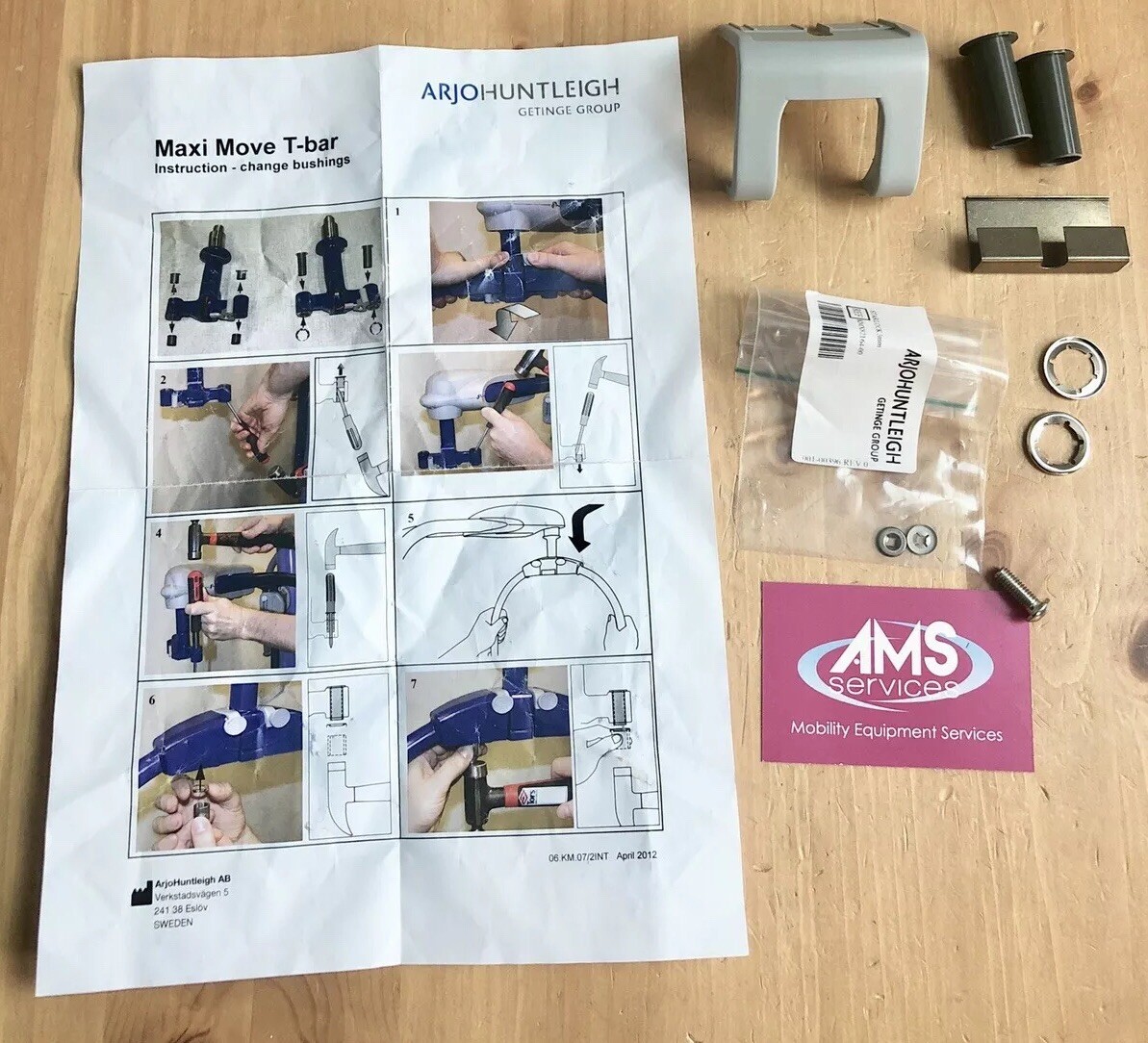 Arjo Maxi Move Hoist Fitting Kit for Quick Release T-Bar Clip - Parts ...