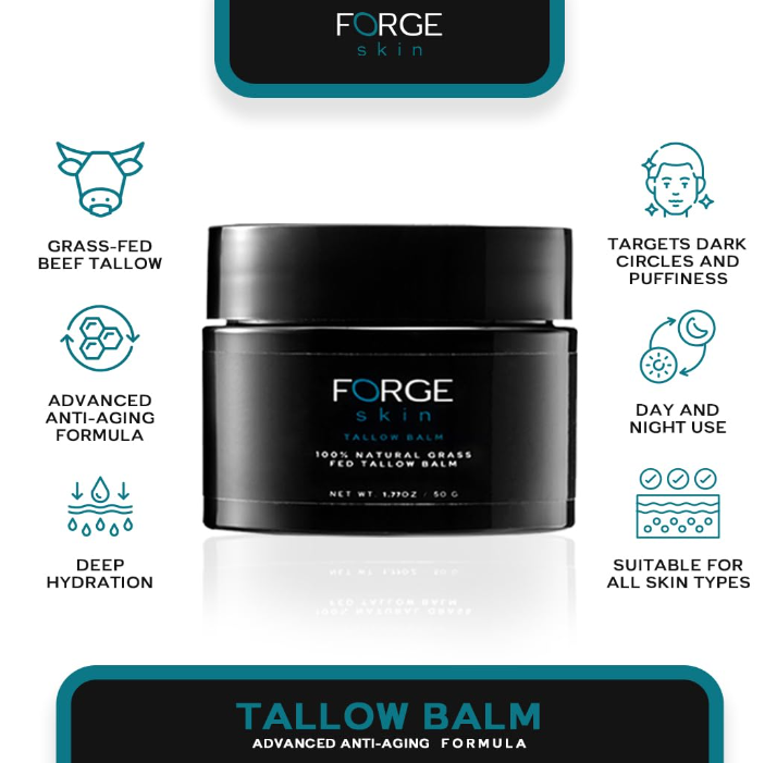 The Forge Skin Men's Beef Tallow Balm for Skin,Beef Tallow f Skin Face ...