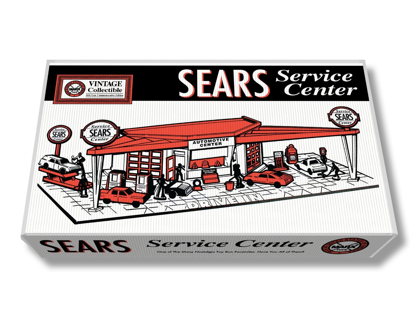 Sears Service Center Play Set Box OR Marx Turnpike Service Center Play ...