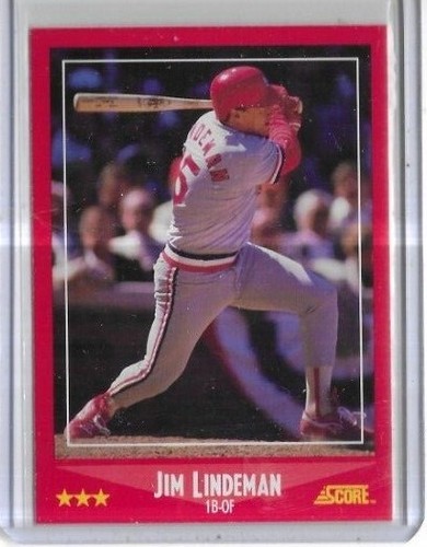 1988 Score Baseball #302 Jim Lindeman St. Louis Cardinals | eBay