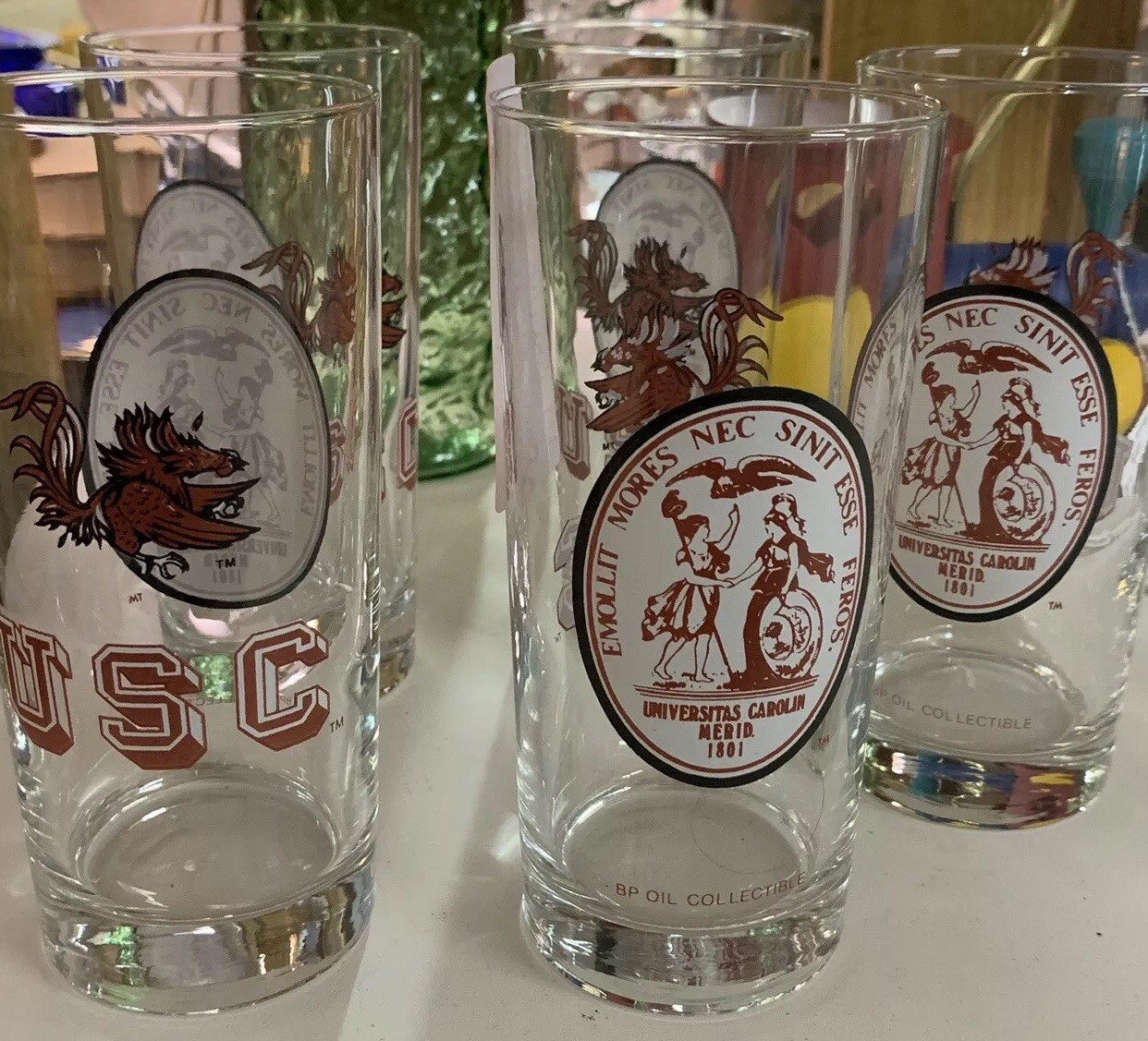 University Of South Carolina USC GAMECOCKS 14OZ.GLASS / B P Oil ...
