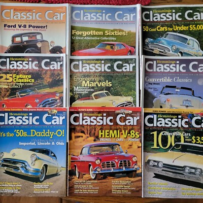 Lot of 9 Hemmings Classic Car Magazines 1 of 2004, 6 of 2005 and 2 of ...