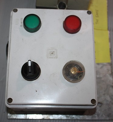 ABB Electrical start stop box with attached timer indicator and alarm ...