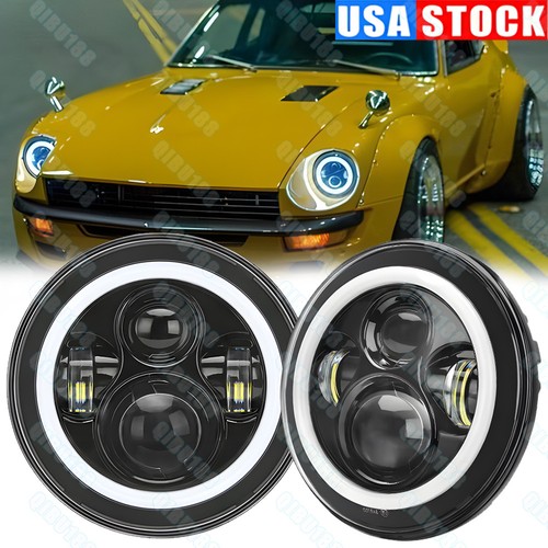 Pair 7inch LED Projector Headlights w/DRL Turn Lights For Datsun 280ZX ...