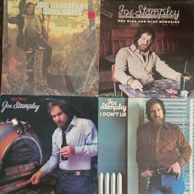 Joe Stampley Vinyl Lot 4 Red Wine And Blue, Soul Song, I Don't Lie ...