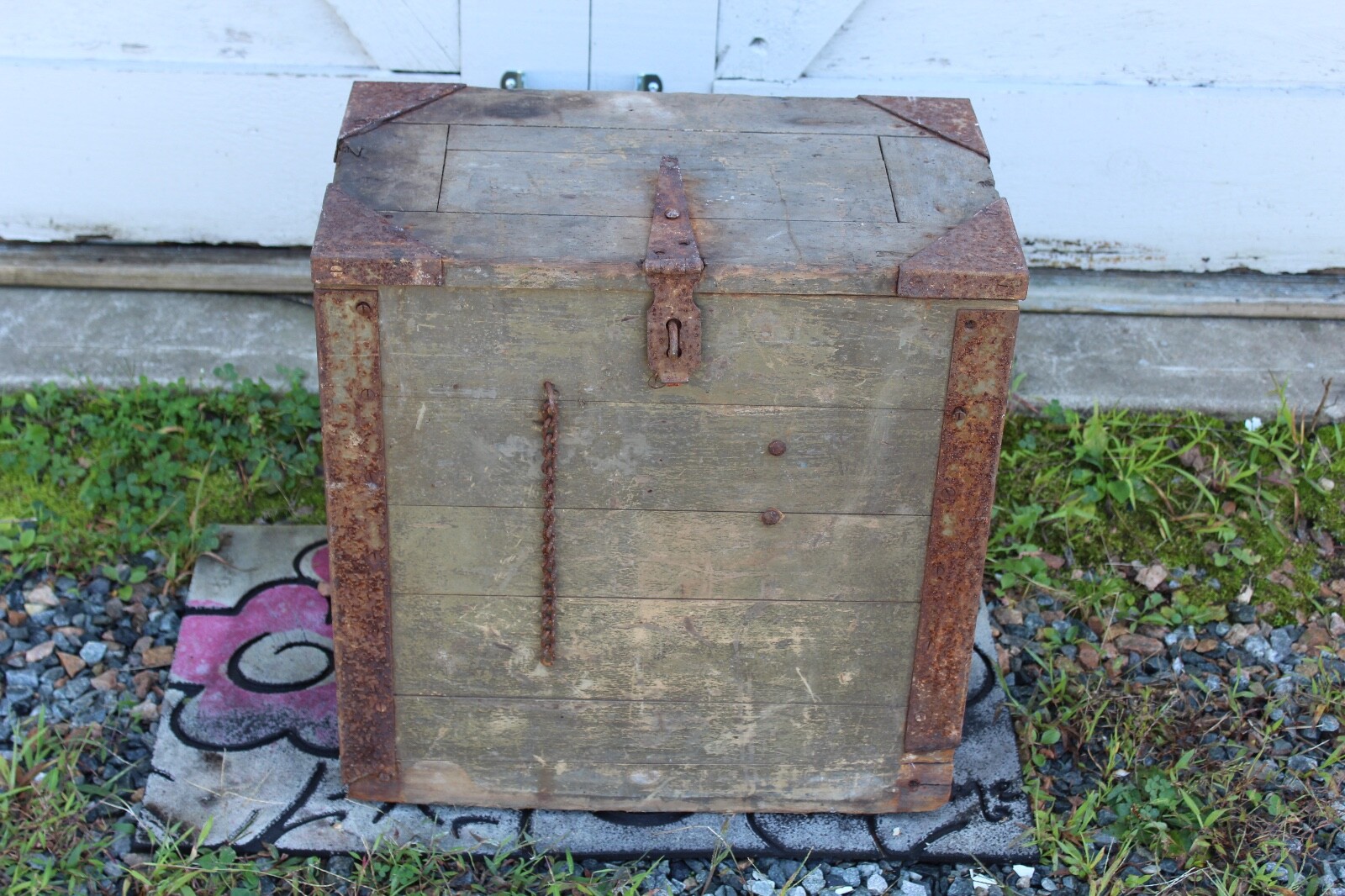 Antique Wood Storage Chest Wood Tool Box Farmhouse Barn Decor Wood ...