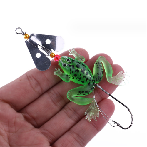 1pcs Rubber Frog Soft Fishing Lures Bass CrankBait Tackle | eBay