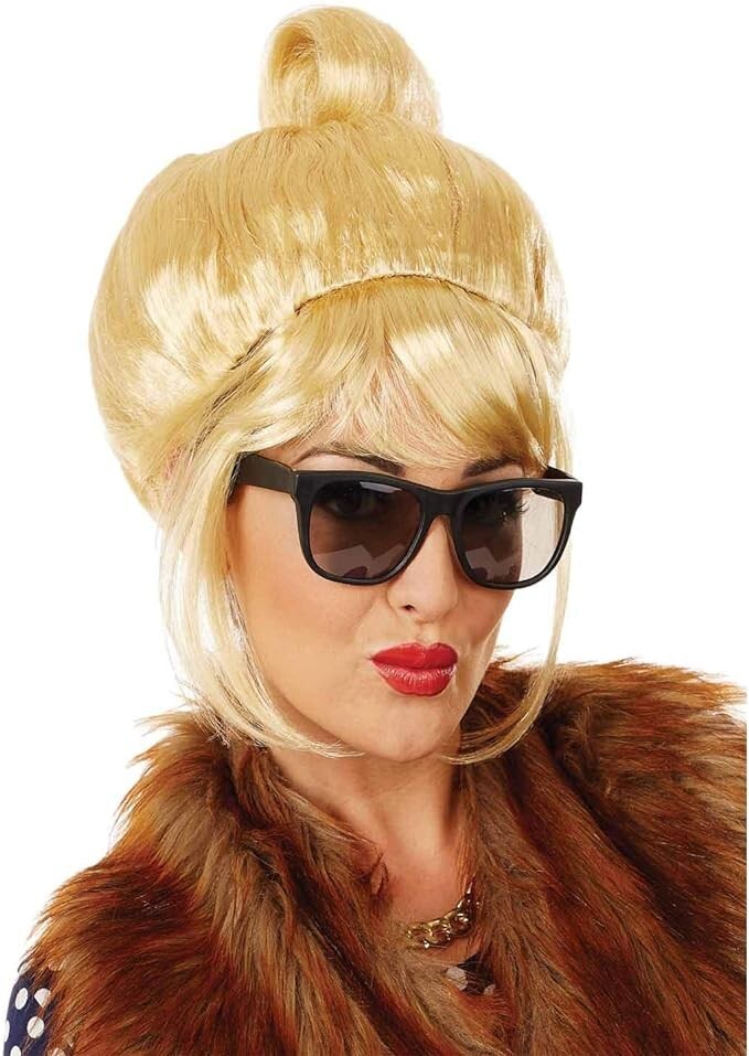 Womens Blonde Beehive Wig for Adult Fabulous Patsy Costume 90s TV Icon ...