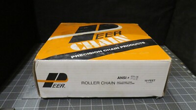 Peer Chain 80H-3R 1" x 5/8" 10ft Triple-Strand Roller Chain One ...