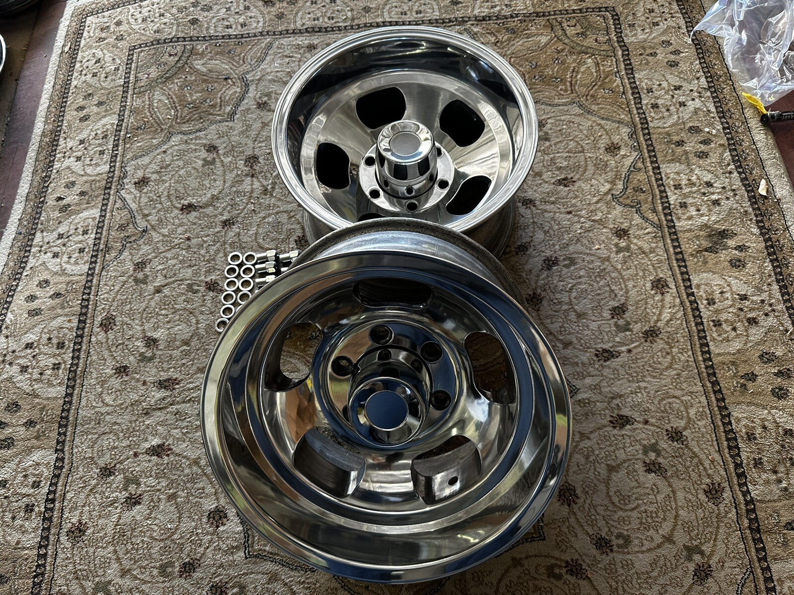 PAIR (2) MISMATCHED US MAG STYLE 15x8.5 VINTAGE SLOT MAG CHEVY 6 LUG ...