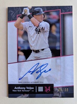 2024 Topps Museum Collection ANTHONY VOLPE Archival Autograph AUTO PINK ...