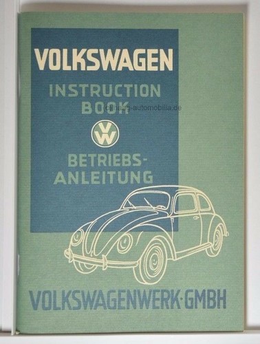 VW Volkswagen Käfer 1948 Betriebsanleitung Bedienungsanleitung deutsch ...
