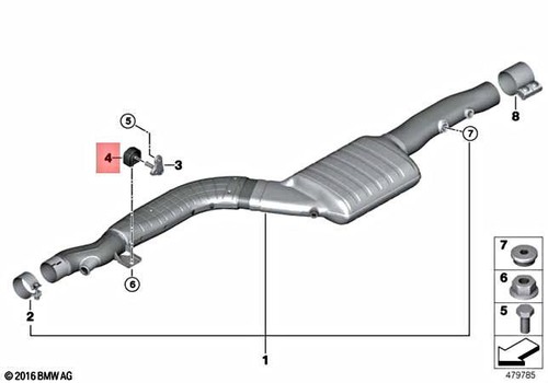Genuine BMW X3 X4 M G01 G02 G08 G11 G12 G14 G15 G30 Rubber Mounting ...