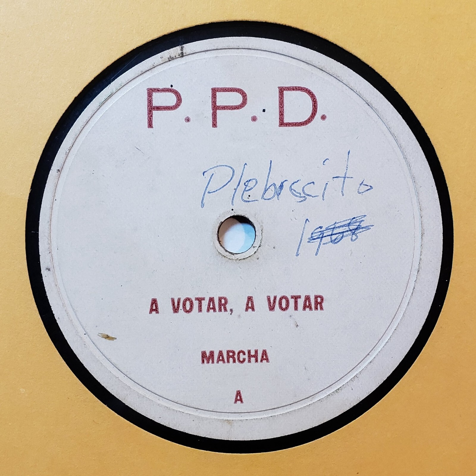 PPD / PARTIDO POPULAR DEMOCRATICO / PUERTO RICO / 78 RPM RECORD / 60's ...