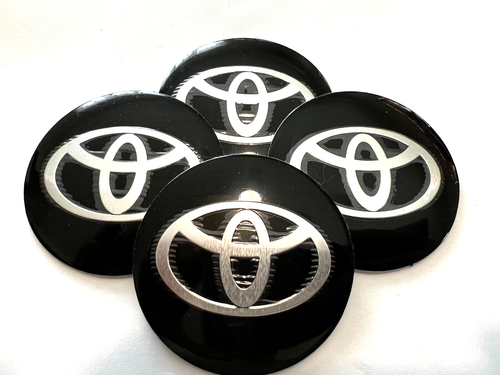 Wheel Centre Stickers 56mm Domed Black/Silver | eBay