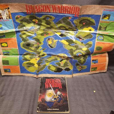 Nintendo NES Dragon Warrior Handbook + Map Poster | eBay