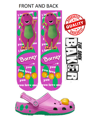 BARNEY CROCS SOCKS | eBay