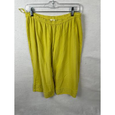 Abaca Women’s Yellow Gauze 100% Cotton Capris Size 2x | eBay