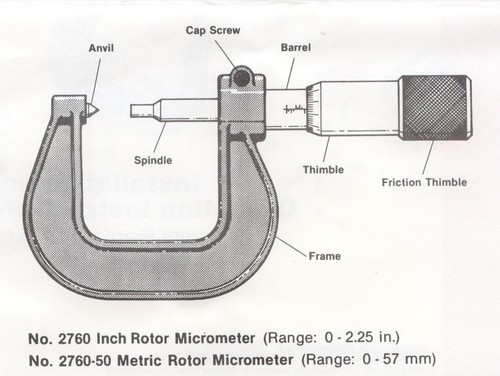 Ammco 2760-50 Brake Rotor Micrometer 0-57MM | eBay