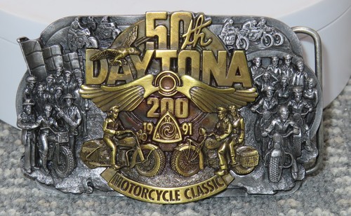 AMA 1991 50th Daytona 200 Belt Buckle Bergamot 154 of 3000 | eBay