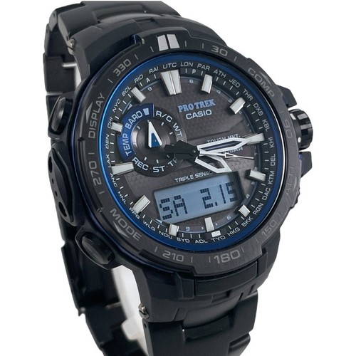Casio Pro Trek PRW-6000YT-1BJF Solar Triple Sensor Ana-Digi Watch Used ...