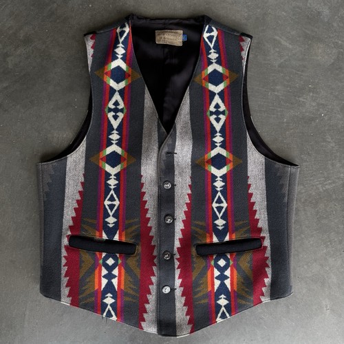 Pendleton Western Wear Vest Multi Color Men's 42 Wool Cowboy ...