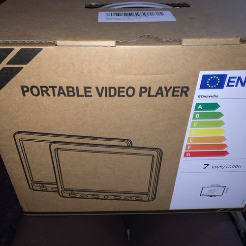 2 X 10.5" Dual Screen Portable DVD Player Car Headrest Monitor HDMI USB ...