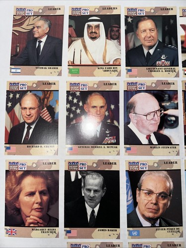 1991 Desert Storm Pro Set Leader Cards - 19 Mint Condition Bush Norman ...