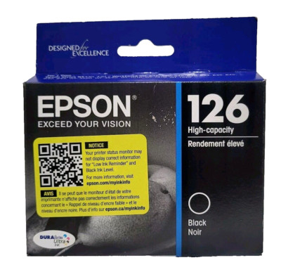 Genuine Epson 126 High-Capacity Black Ink Cartridge Pack EXP 05/2026 ...