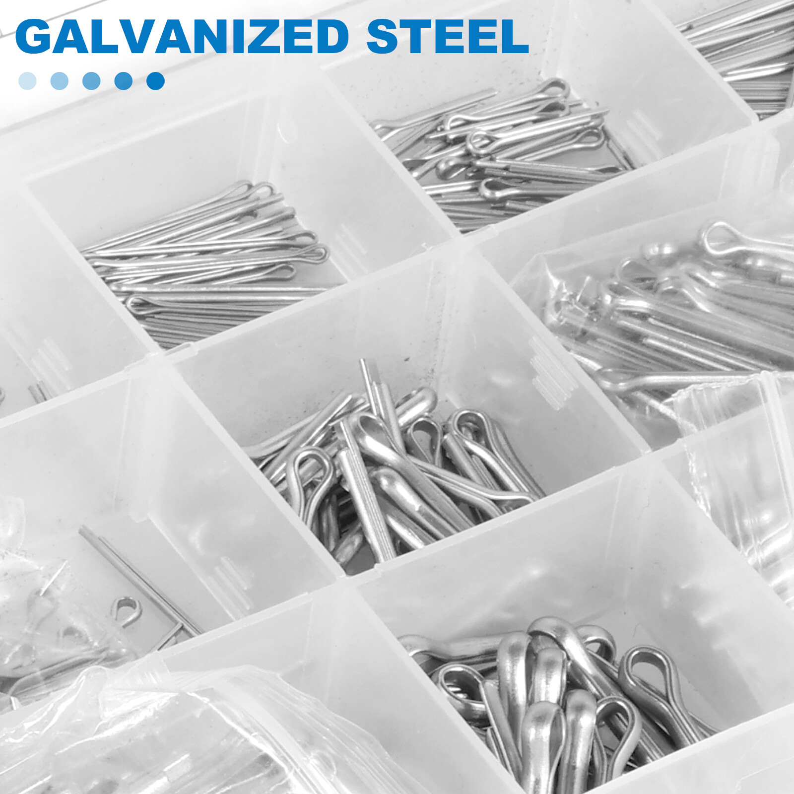 420Pcs Cotter Pin Assortment Kit Split Pin Fastener Clips Set Straight☸ ...