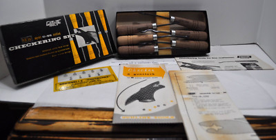 Gunline Tools Checkering Tool Set Camp Perry 20 - 6 Piece With Papers ...