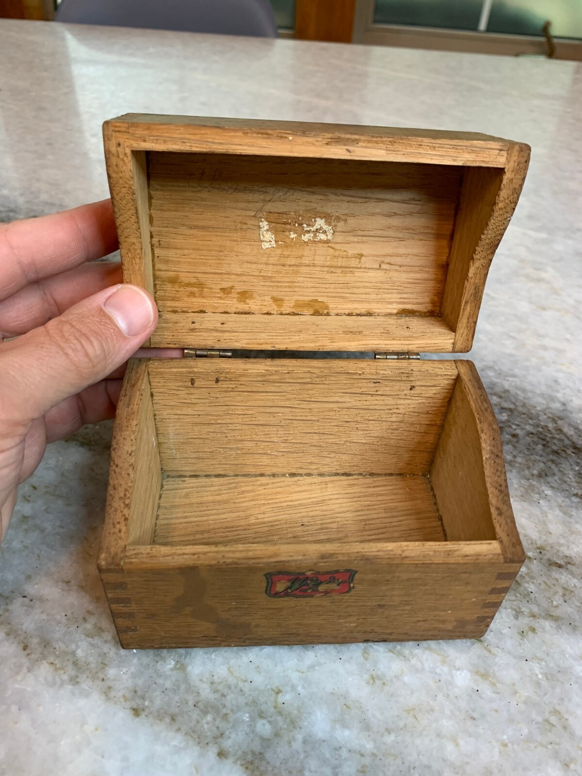 Antique Jointed Oak Storage Keepsake Curiosity Trinket Box WEIR Tool ...