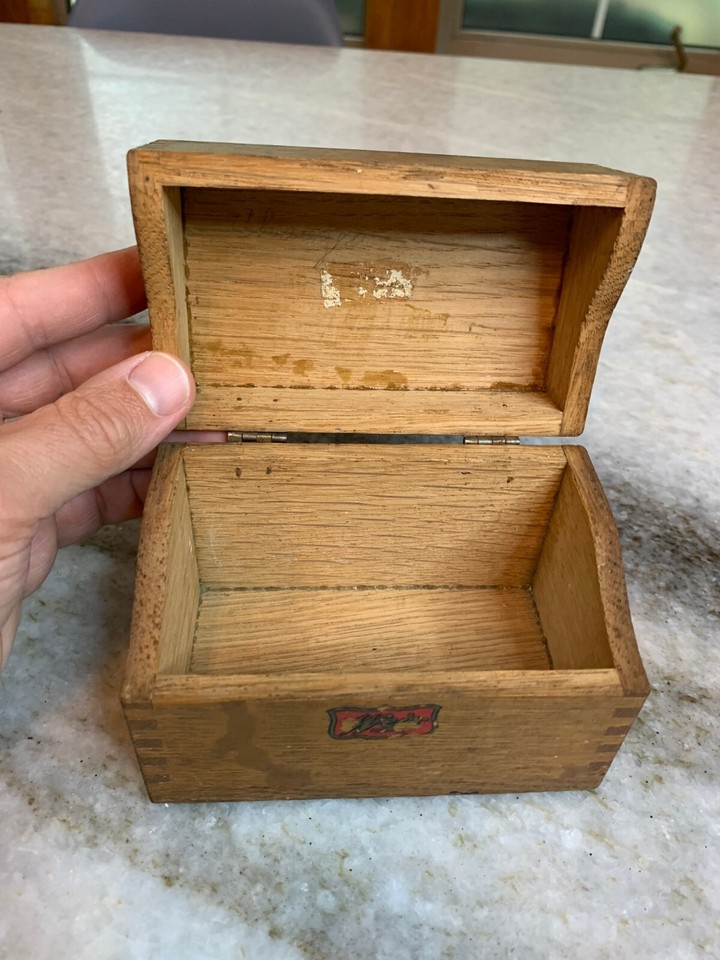 Antique Jointed Oak Storage Keepsake Curiosity Trinket Box WEIR Tool ...
