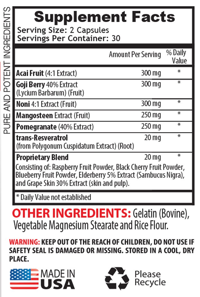 pomegranate extract - MEGA ANTIOXIDANT COMPLEX - weight loss supplement ...