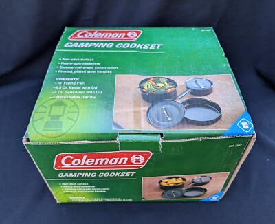 NEW Coleman 6 pc Commercial Grade Non Stick Heavy Duty Camping Cook Set ...